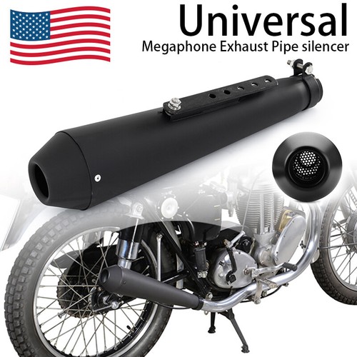 Motorcycle Mufflers Slip-On Fits For-Harley Reverse Cone Megaphone ...