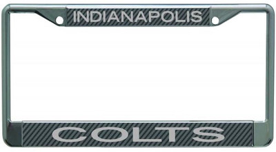 Indianapolis Colts Metal License Plate Frame Tag Cover Carbon Fiber ...
