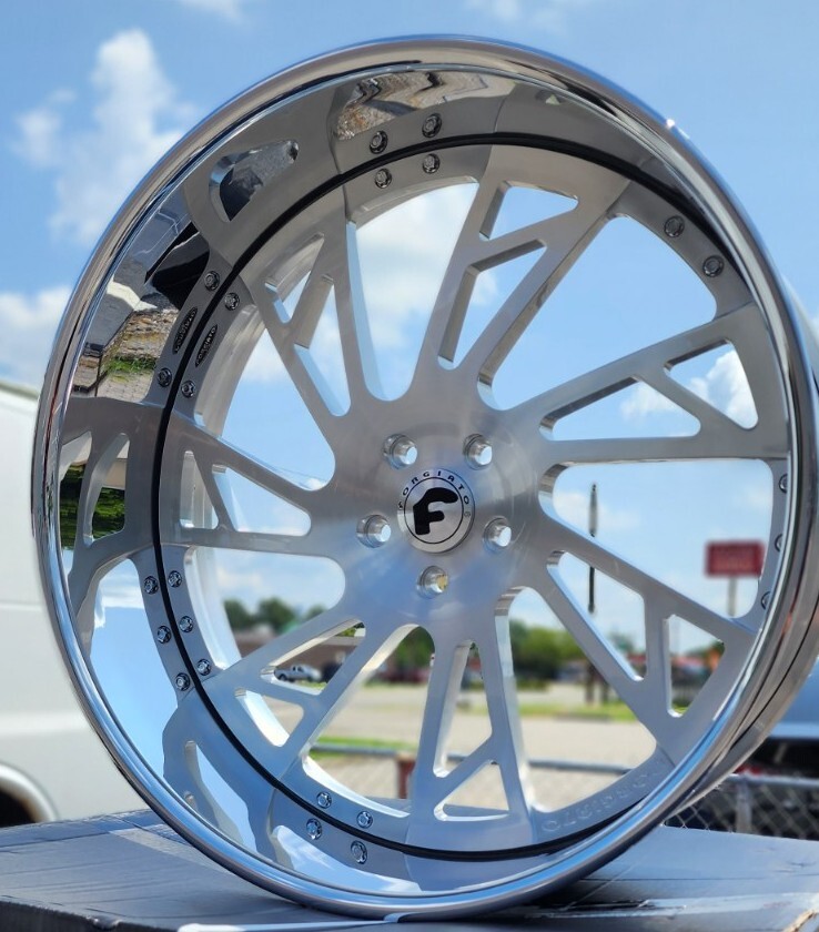 24" Inch Brushed Chrome Lip Forgiato VERASO 5x120 Rims Wheels | eBay