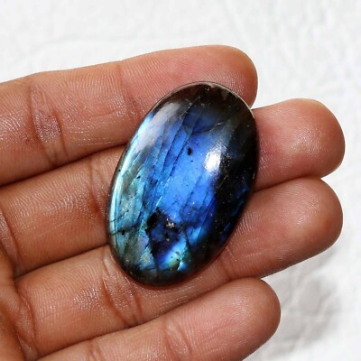 Blue Flashy Natural Labradorite Oval Shape Loose Gemstone Cabochon 70 ...