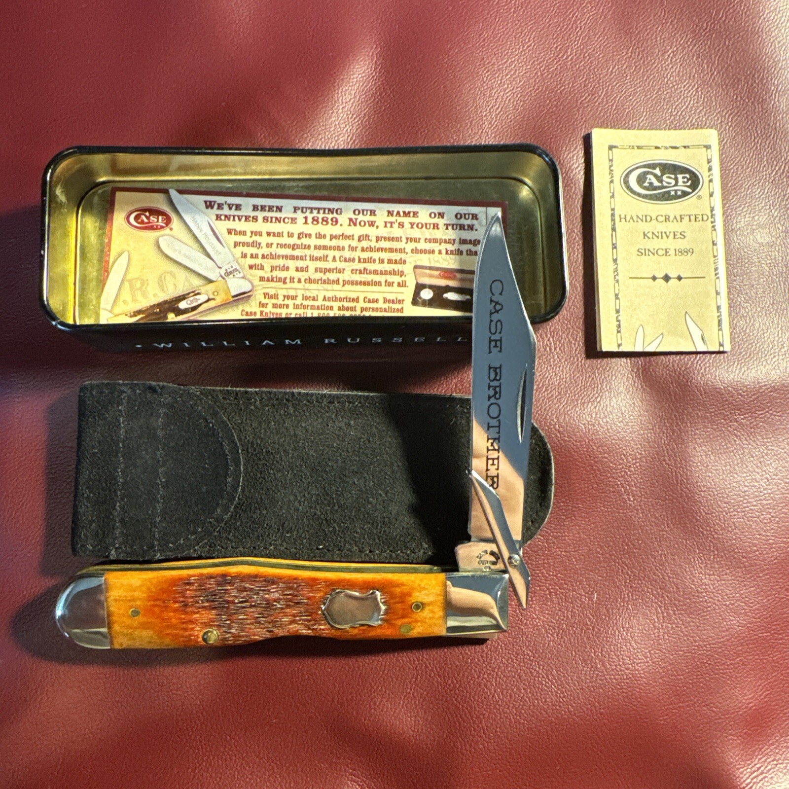 Case XX Cheetah 2003 Case Brothers Silver Badge Chestnut 6111 1/2 Tin ...