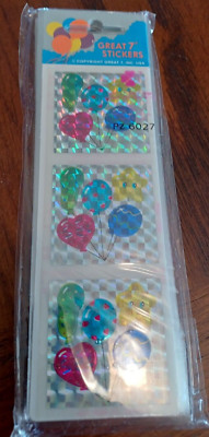 RARE Vintage Great 7 Unopened Holographic Stickers Pack Assorted Styles ...