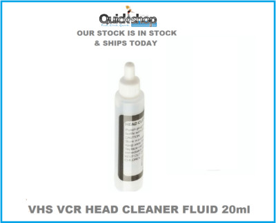 VHS Head Cleaning Fluid Solution for VCR Video Tape Cleaner Cassette ...