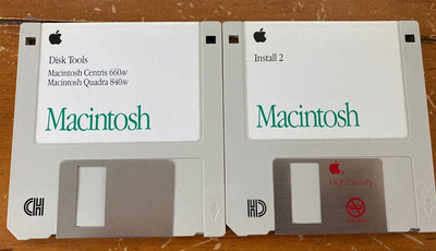 Vtg 1992-93 Mac Centris 660AV Quadra 840AV Macintosh Disk Tools Floppy ...