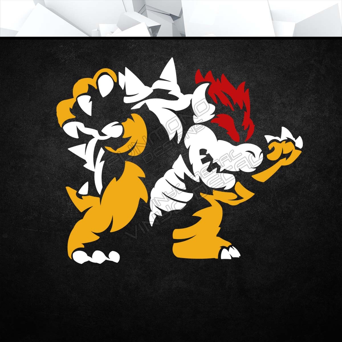 Bowser Super Mario Bros Vinyl Decal Sticker (Nintendo Car Laptop PC ...