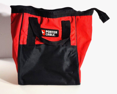 Genuine Porter Cable Bag zippered red and black OEM 10 x 13 x 7 | eBay