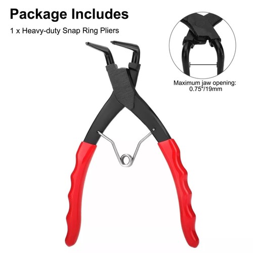 90 Degree Carbon Steel Long Nose Snap Ring Plier Tool For Internal ...