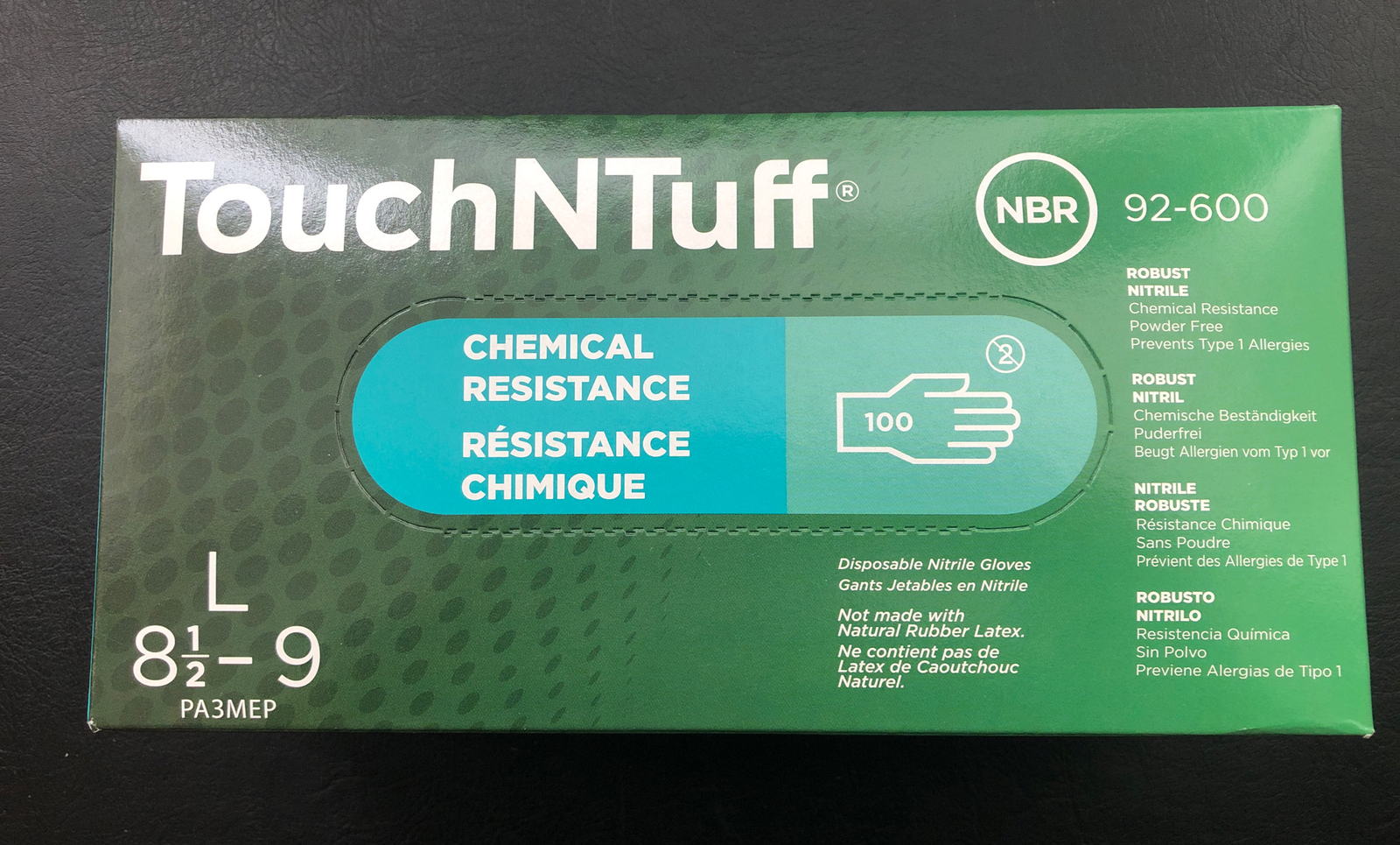 Ansell Touch N Tuff Green Nitrile Disposable Gloves 92-600 Large | eBay