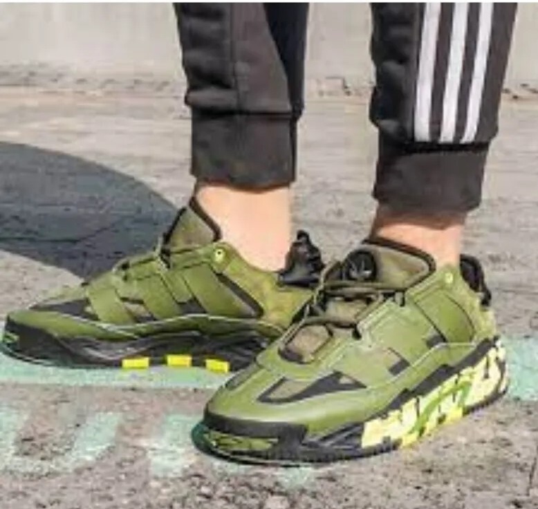 Adidas Men's NiteBall Running Sneakers Shoes Olive Green/Black Size 9 ...