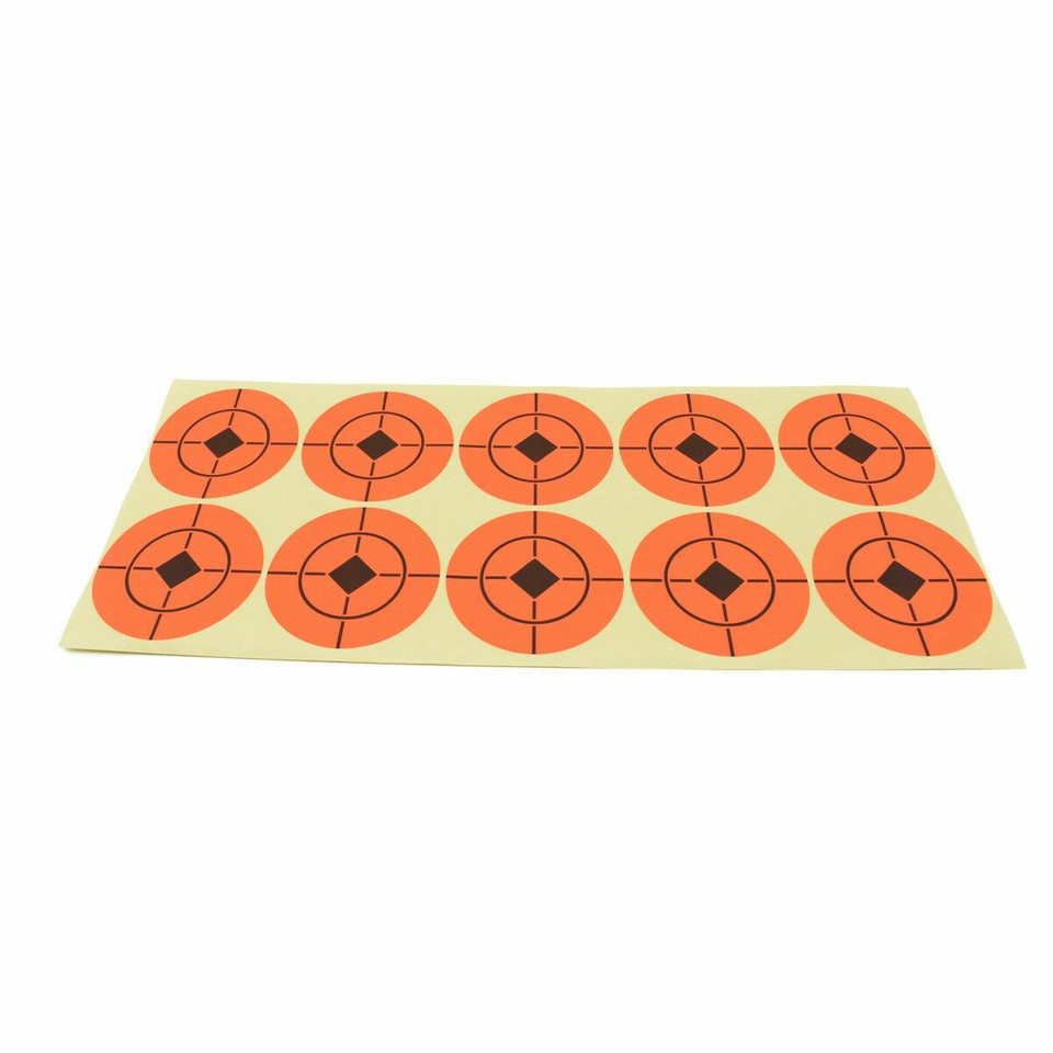 New 25 sheets Orange Target Bullseye Stickers Dia.1.96" for Shooting ...
