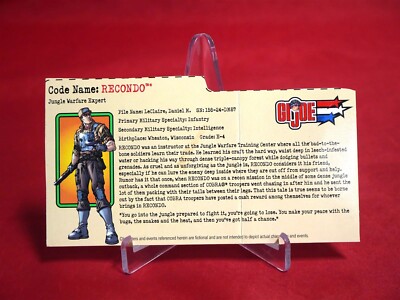 GI Joe FILE CARD Spy Troops Mission Disc Recondo v3 2003 Original ...