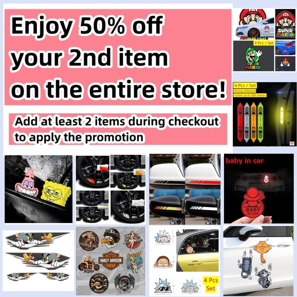 Tear-off Crack Peeking Prank Vinyl Auto Decal - Car Truck Window Bumper ...