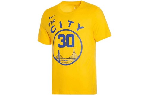Nike Golden State Warriors #30 Curry Letter & Number Print Crew Neck T ...