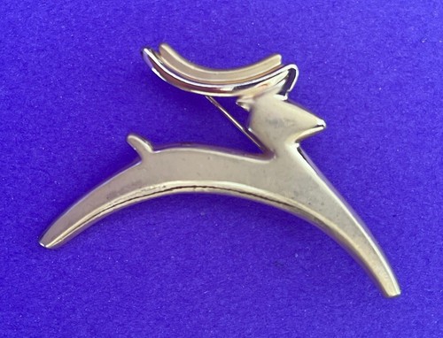 Vintage reindeer deer pin brooch gold tone jewelry christmas SALE! | eBay