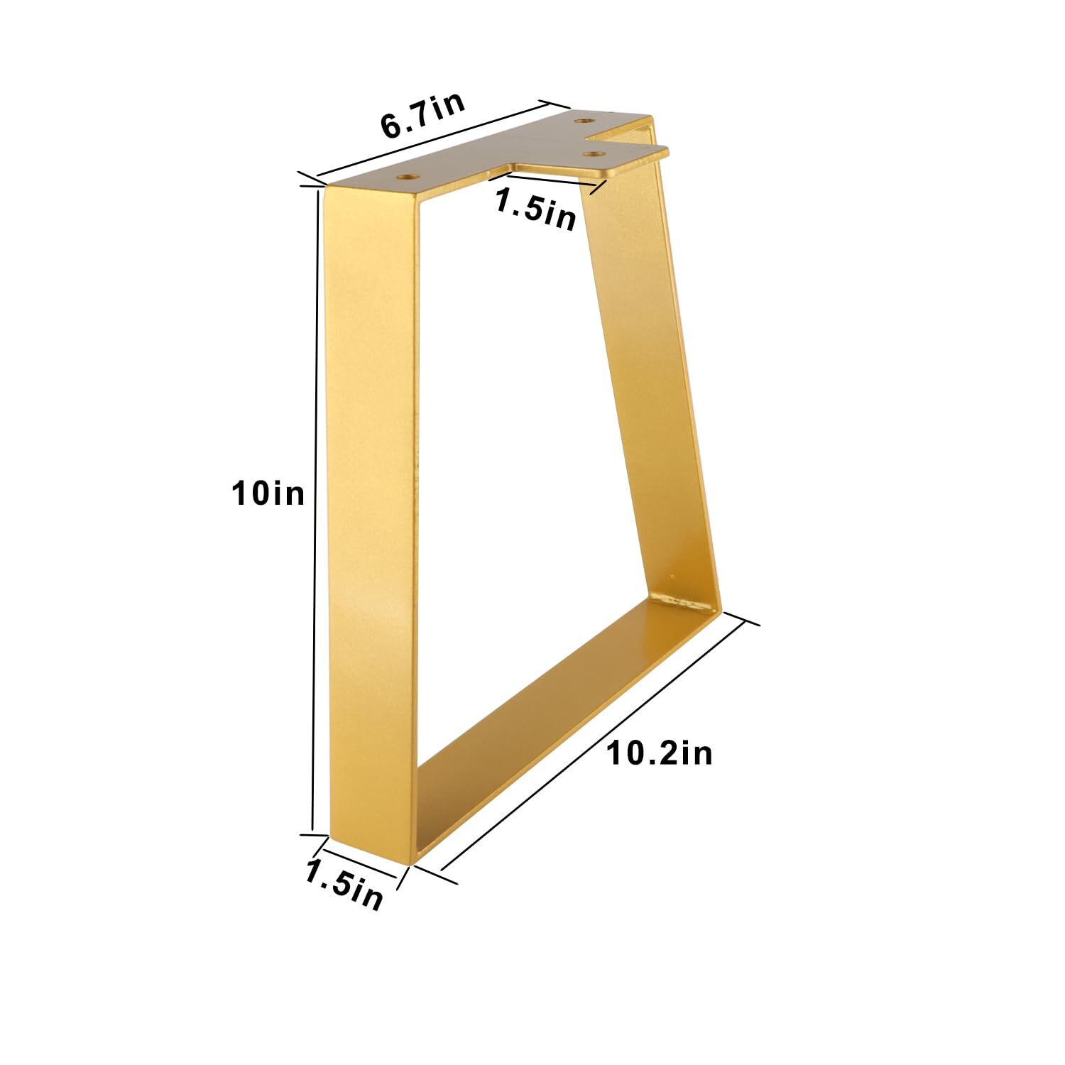 10 Inch Trapezoid Table Legs Gold DIY Furniture Metal Legs for Coffee ...