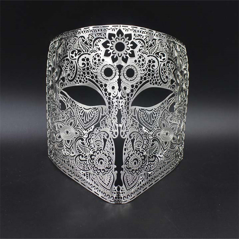 Shield Style Full Face Metal Mask Phantom Cosplay Venetian Masquerade ...