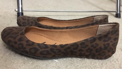 American Rag Cie Ellie Leopard Microsuede Flats Womens Shoes Size 6 | eBay