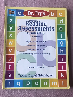 Dr Fry Reading Assessments Grades K-8 And 1000 Instant Words | eBay