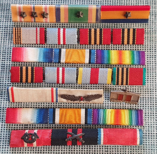 Vintage Lot of Military Medal Ribbon Bars 8 Pcs. Lot | eBay