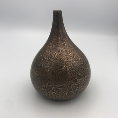 Vintage 5” Made in Thailand Gold And Earth Tones Pottery Vase Roost | eBay