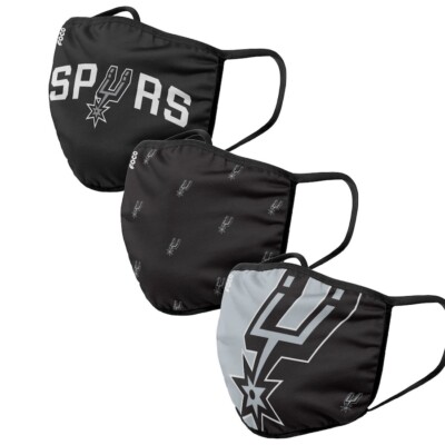 Adult San Antonio Spurs FOCO Cloth Face Covering 3-Pack | eBay
