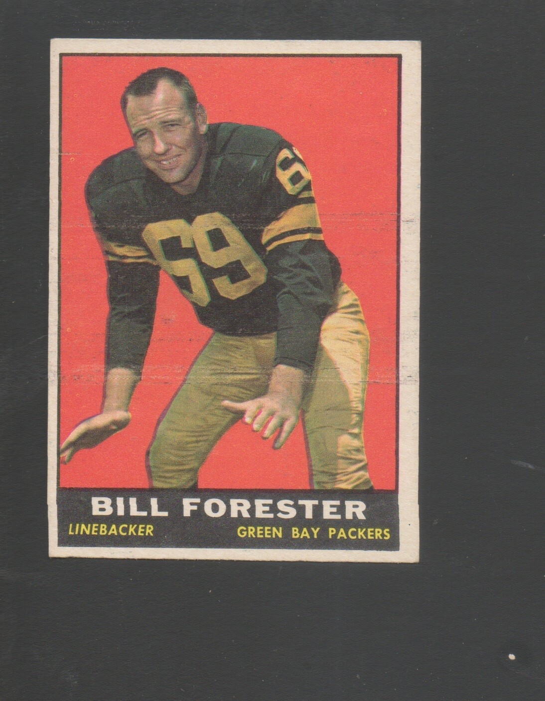 1961 Topps Football Card #46 Bill Forester-Green Bay Packers Ex Mint ...