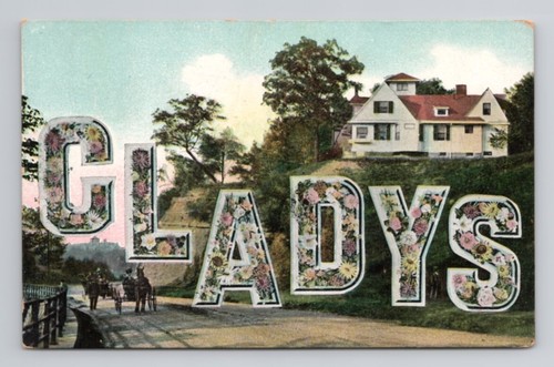 NAME GLADYS Vintage Postcard 4 | eBay