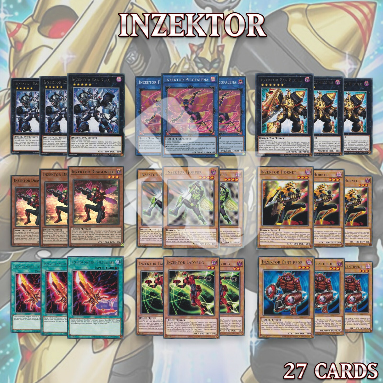 INZEKTOR DECK 27 | Dragonfly Hornet Hopper Centipede Picofalena YuGiOh🔥 ...