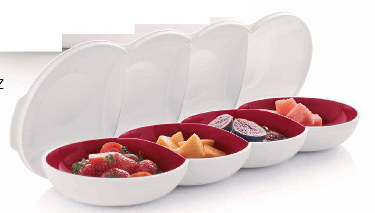 Tupperware Allegra ROT weiß alle Größen Raupe