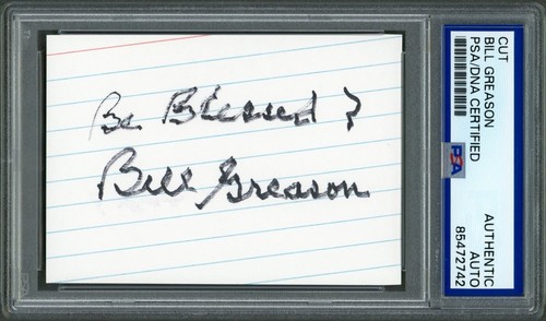 BILL GREASON SIGNED MINT CUT PSA/DNA NEGRO LEAGUES BIRMINGHAM BLACK ...