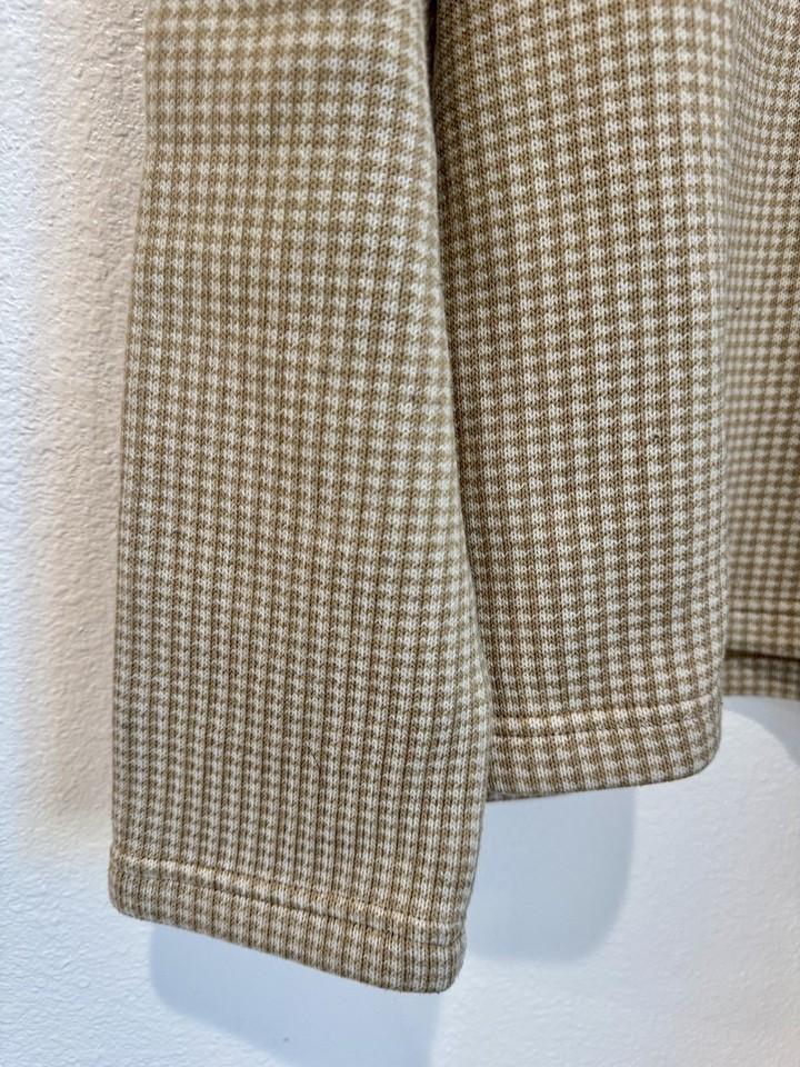 J.Crew Fleece-Lined Houndstooth Funnel Neck Top Old Money Preppy Knit ...