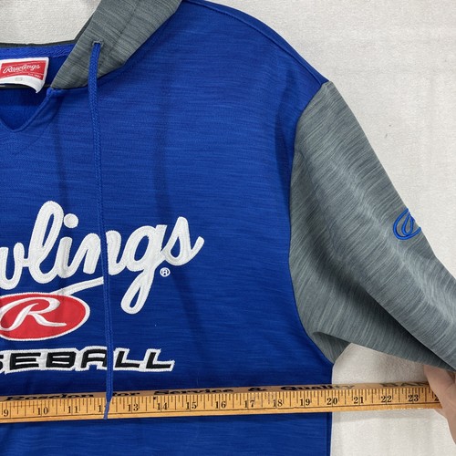 Rawlings Baseball Sewn Logo Raglan Hoodie Pullover Sweatshirt Small ...