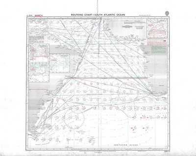 Admiralty 5125(3) Routeing Chart South Atlantic Ocean March Map Chart ...
