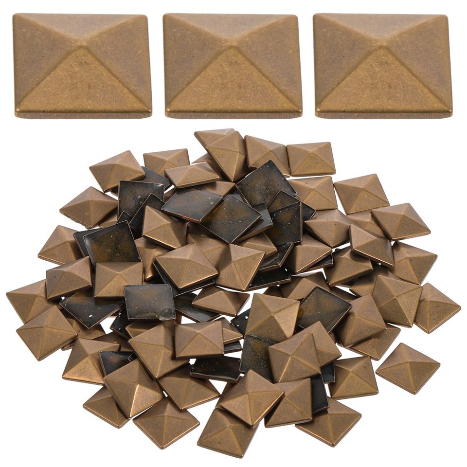 100 Pcs Decoration Punk Rock Pyramid Stud Square Flat Back Flatback ...