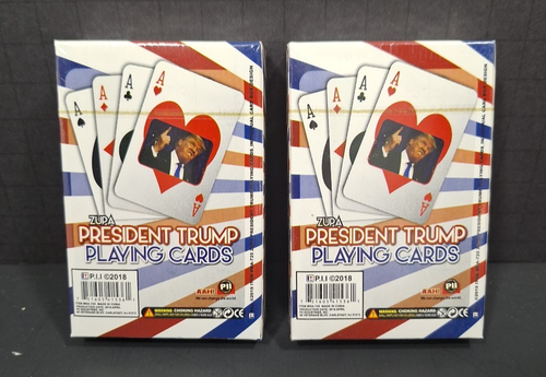 2 Decks - President Donald Trump Red White and Blue Playing Cards 2 ...