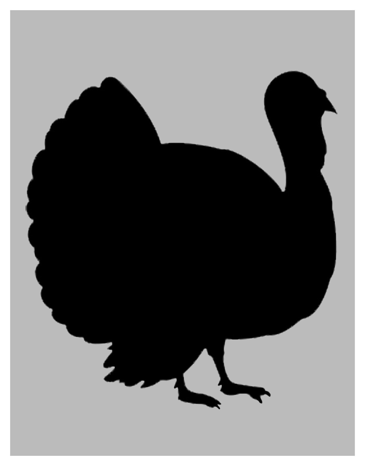 Fat Thanksgiving Turkey Stencil 8.5" x 11" Custom Stencil FAST FREE ...