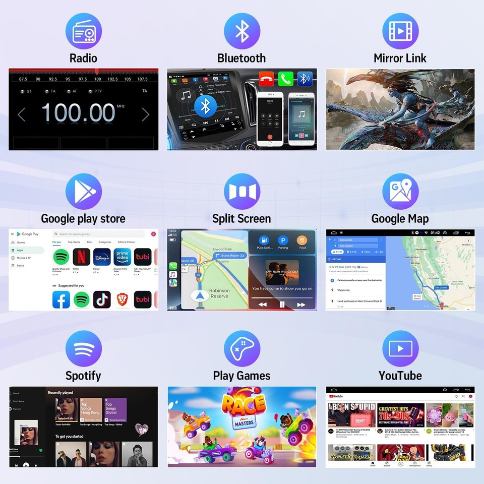 For 2007-2011 Saab 9-3 93 9" Android 13 Carplay Car Stereo Radio GPS ...