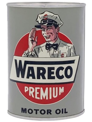 Wareco Premium Motor Oil NEW 18" Tall DIECUT Sign USA STEEL XL Size 3 ...