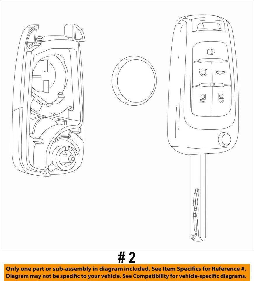 Chevrolet GM OEM 12-13 Sonic Keyless Entry-Key Fob Remote Transmitter ...