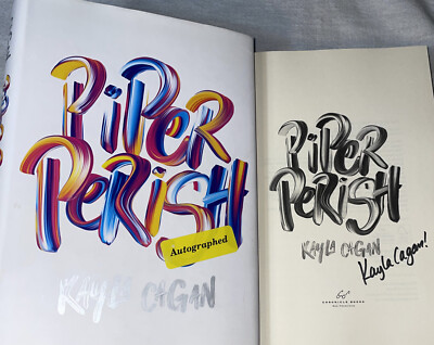 RARE SIGNED 2X Piper Perish Book Kayla Cagan Autographed Hardcover HC ...