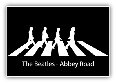 The Beatles Abbey Road Logo Car Bumper Sticker Decal - 3'', 5'', 6'' or ...