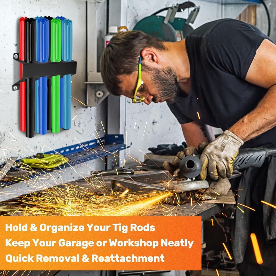 TIG Welding Rod Holder Storage Rack, Metal Wall Mount Container Shelf ...