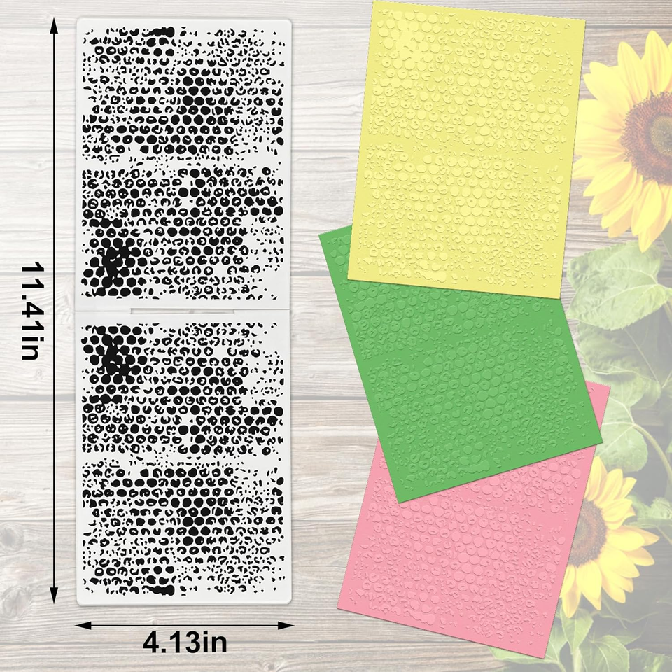 Water Drop Plastic Embossing Folder for Card Making, 3D Textured Dots ...