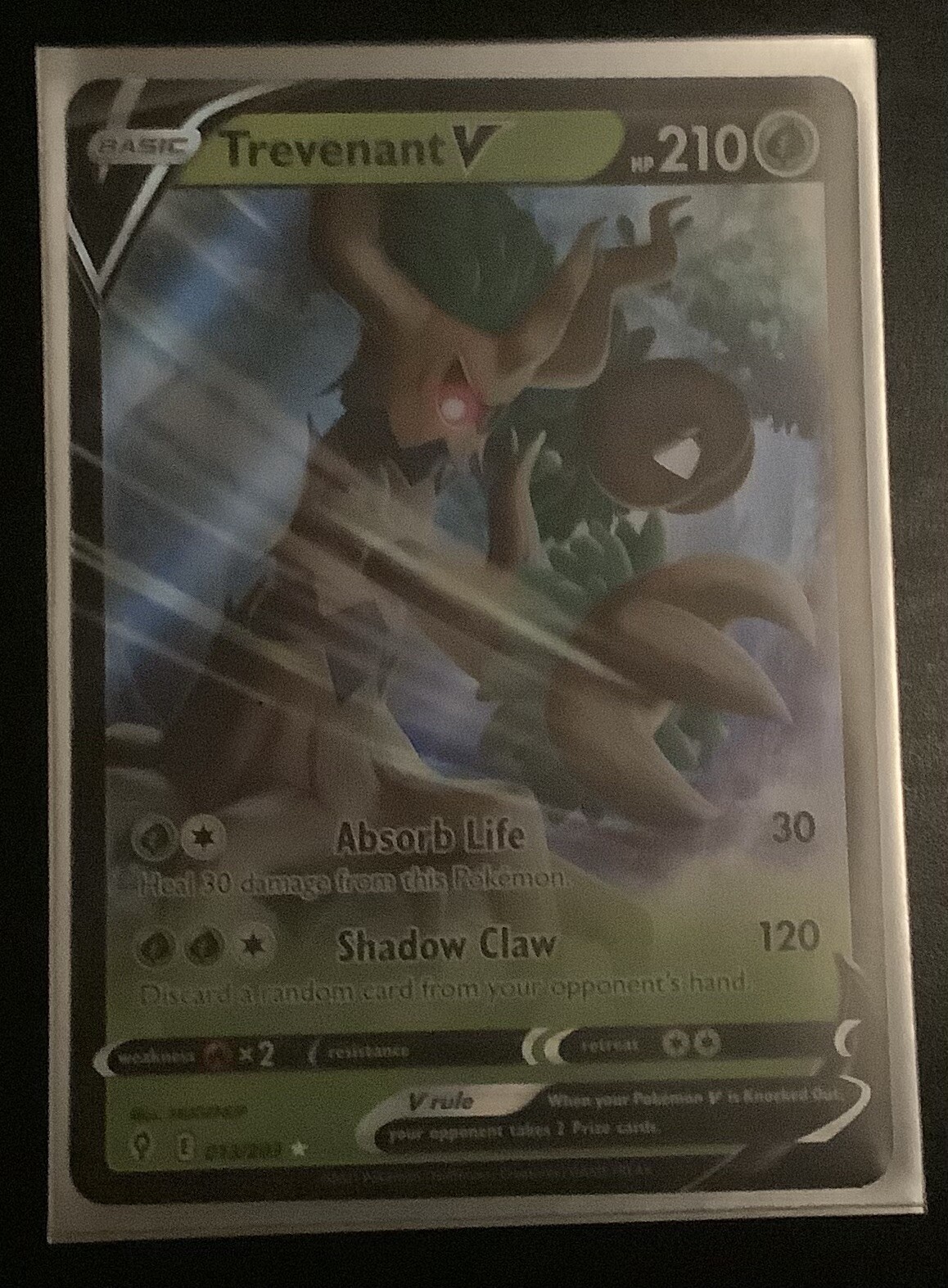 Pokémon TCG Trevenant V Evolving Skies 013/203 Holo Ultra Rare Near ...