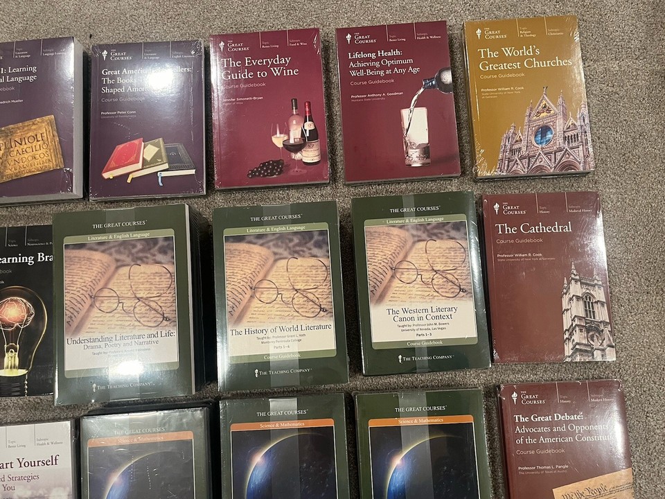 Lot Of 28 BRAND NEW Sealed GREAT COURSES DVDs and Guidebooks | eBay