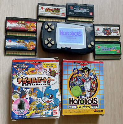 Backlit WonderSwan Skeleton Black Console with 8 games set ws Bandai | eBay