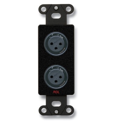RDL DB-XLR2F Dual XLR 3-pin Female Jacks on D Plate, Euroblock ...
