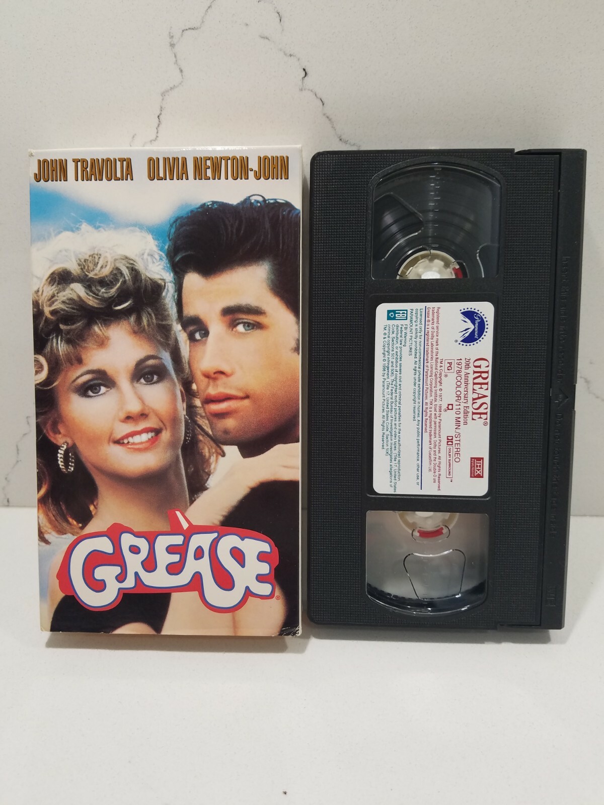Grease VHS VCR Tape, 1998, Olivia Newton-John, John Travolta ...