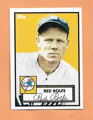 RED ROLFE CARD # YC8 TOPPS NEW YORK YANKEES 2010 WORLD CHAMPIONSHIP SET ...