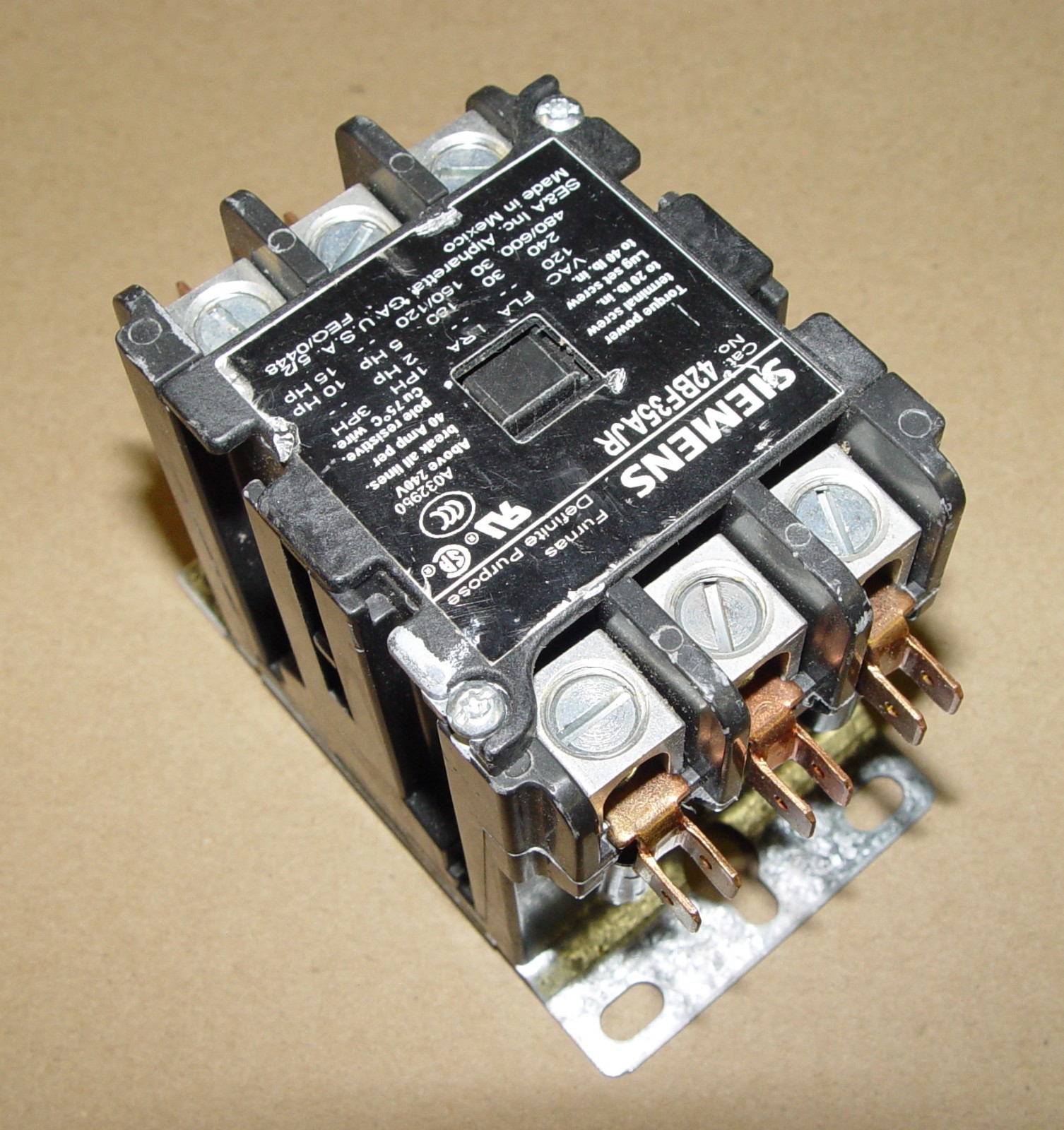 new Siemens Contactor, 42BF35AJR, 30 Amps, 3 pole, 24 AC volt coil | eBay